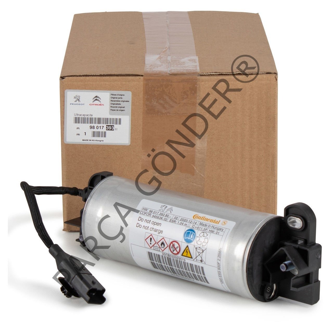Peugeot 3008 2008-2016 Stop Start Kapasitörü PSA Orijinal 9801739380 ...